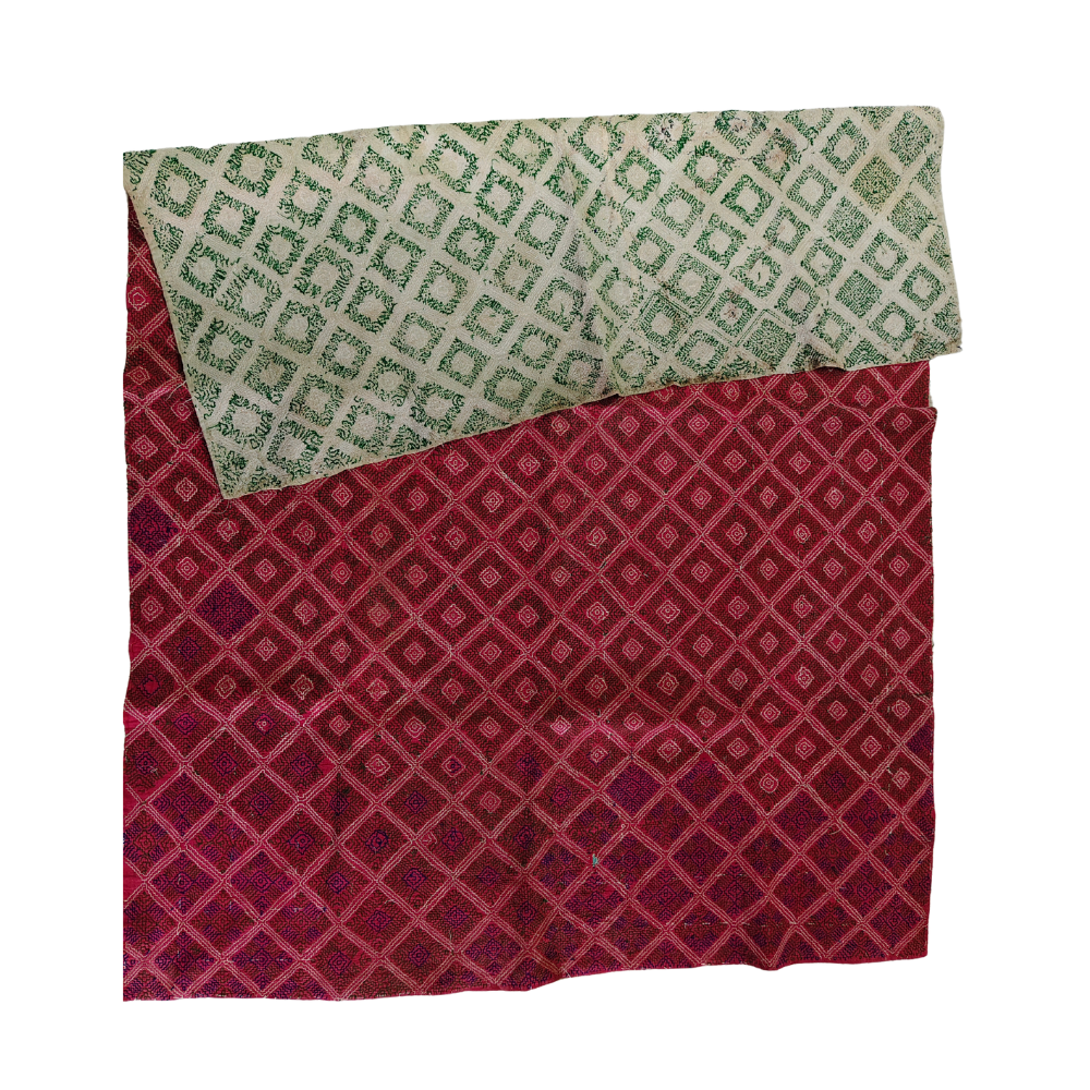 Nakshi Kantha with Diamond Pattern - Ansari Rugs